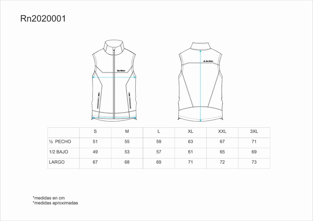 Chaleco softshell combinado cuello alto RN2020001 gama Roc Neige Workteam | TUCLABORAL